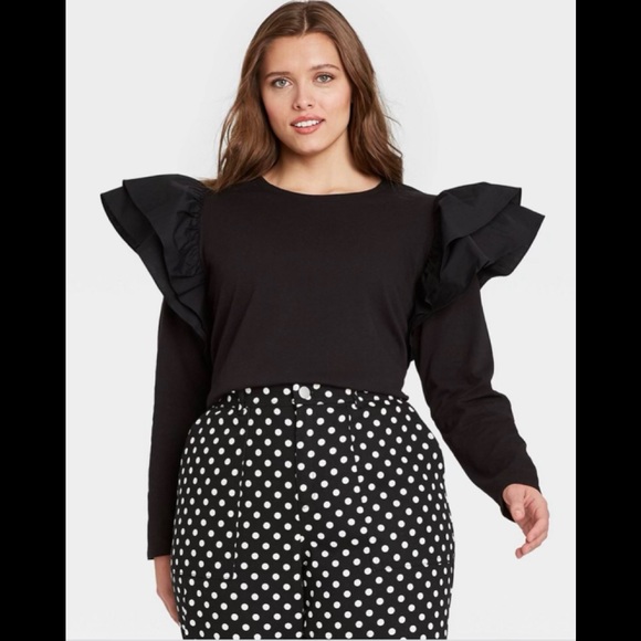 Who What Wear | Tops | Nwt Ruffle Knit Top | Poshmark